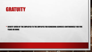 The payment of gratuity | PPTX
