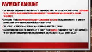 The payment of gratuity | PPTX