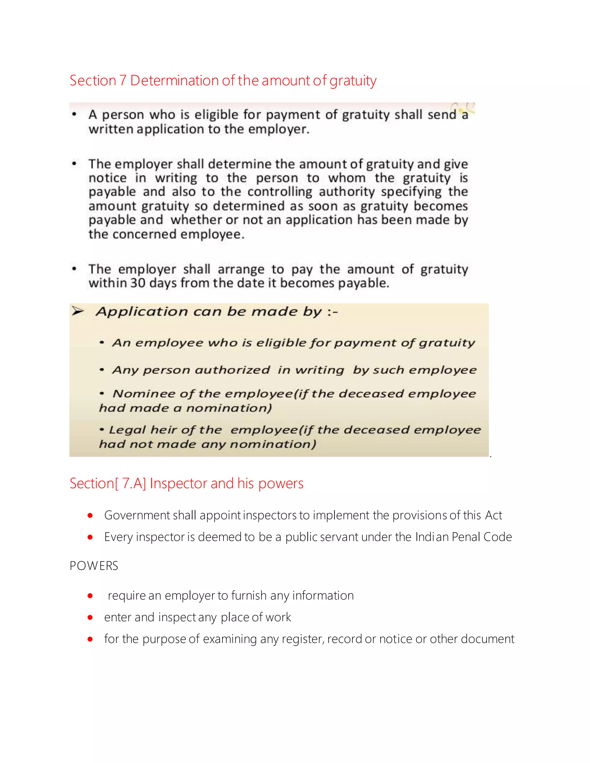 The payment of gratuity act | DOCX