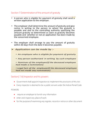 The payment of gratuity act | PDF