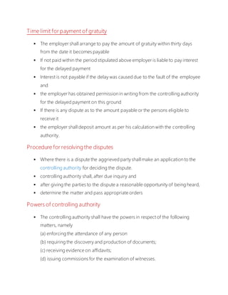 The payment of gratuity act | PDF
