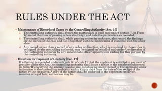 The payment of gratuity act, 1972 | PPTX