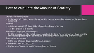The Payment of Gratuity act,1972 | PPTX