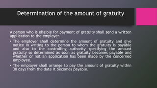 The Payment of Gratuity act,1972 | PPTX