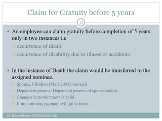 The payment of gratuity act, 1972 | PPTX