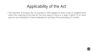 The Payment of Gratuity Act,1972 | PPTX