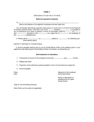The Payment of Gratuity Rules | PDF