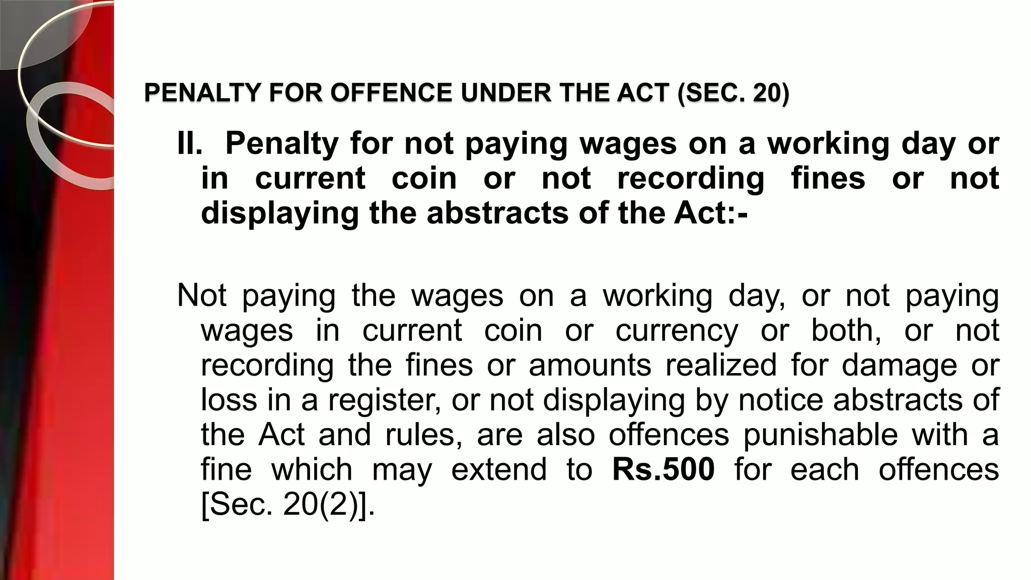 The Payment of Wages Act, 1936 | PPTX
