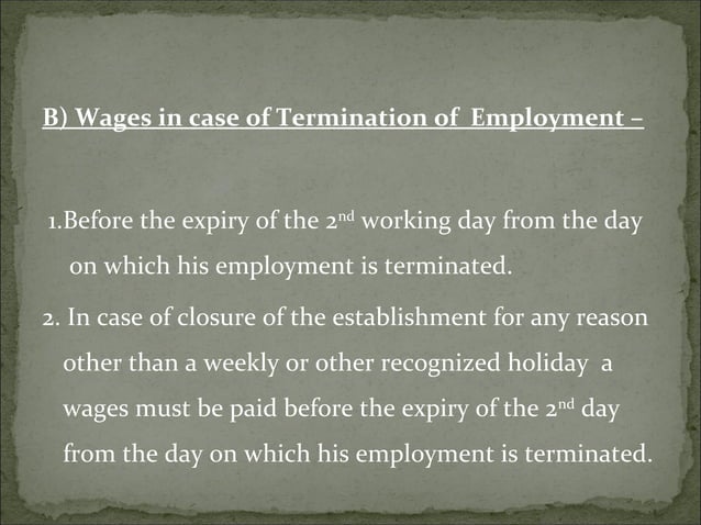 The Payment of Wages Act, 1936 | PPT | Personal Taxes | Personal Finance