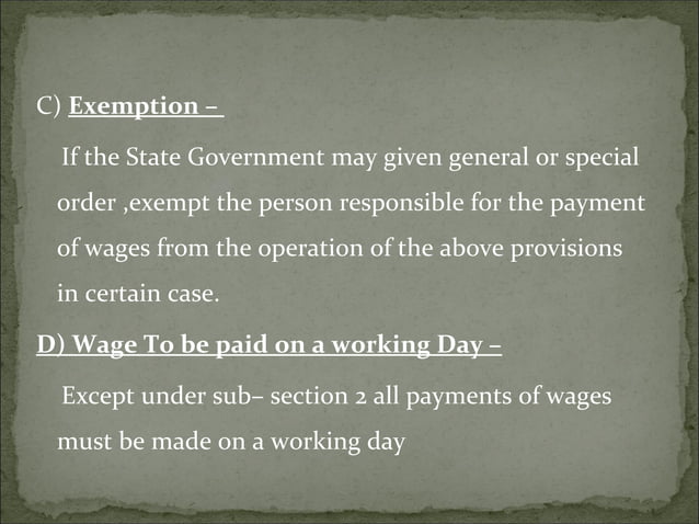 The Payment of Wages Act, 1936 | PPT | Personal Taxes | Personal Finance