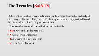 THE PEACE TREATIES grade 8 history igcse | PPTX