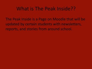 The peak inside how to | PPTX