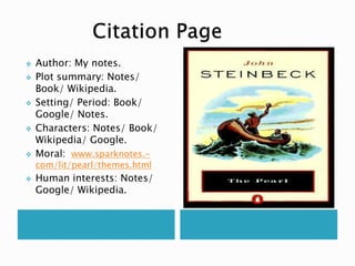 The Pearl | PPTX | Fiction | Books and Literature