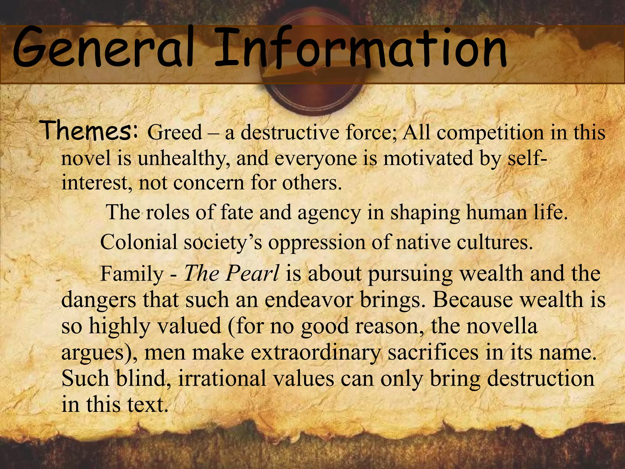 The pearl by John Steinbeck (about the book, author, characters and ...