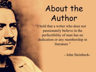 The pearl by John Steinbeck (about the book, author, characters and ...