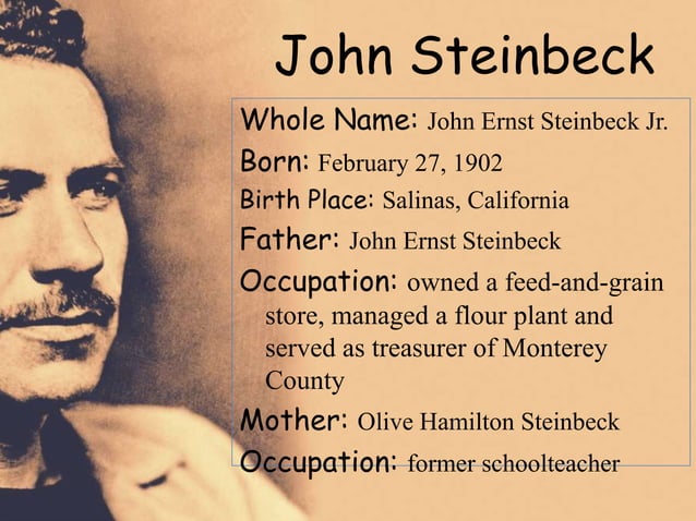The pearl by John Steinbeck (about the book, author, characters and plot) | PPTX | Fiction ...