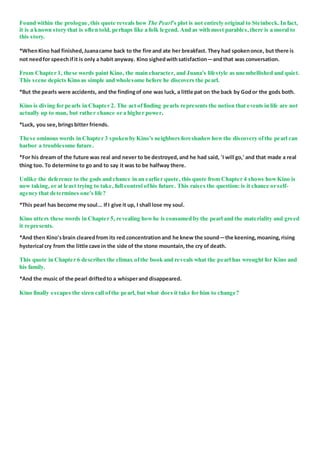 The Pearl by John Steinbeck- Summary and Analysis | DOCX