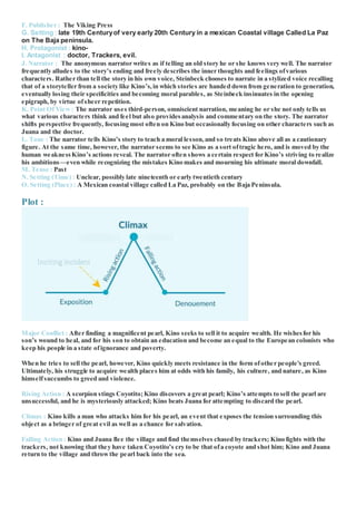 The Pearl by John Steinbeck- Summary and Analysis | DOCX