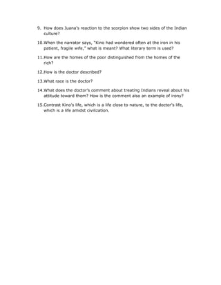 The Pearl Study Guide Chapter 1 | DOC