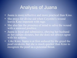 why it was important to juana that kino be the one to throw the pearl ...