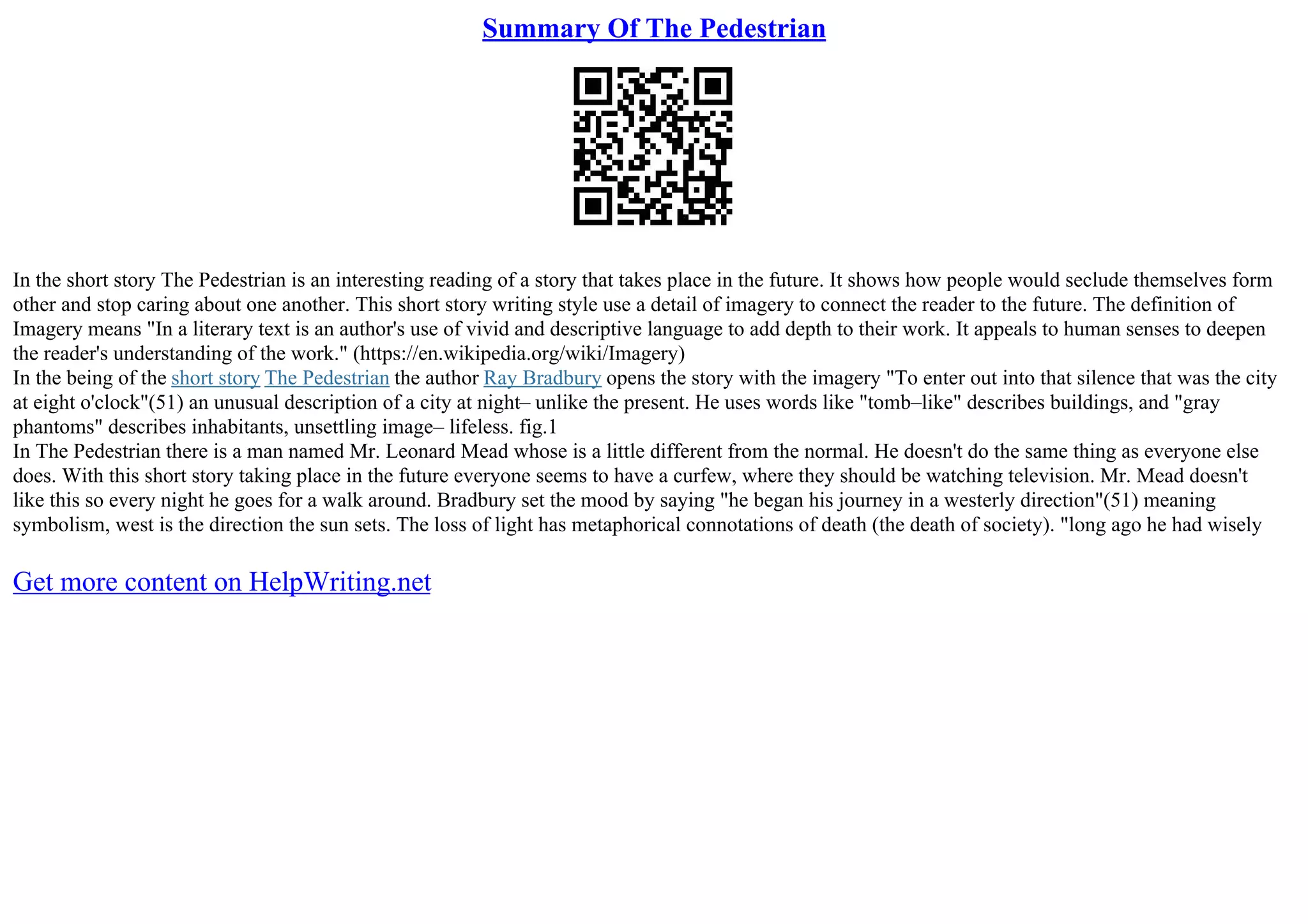 The Pedestrian | PDF