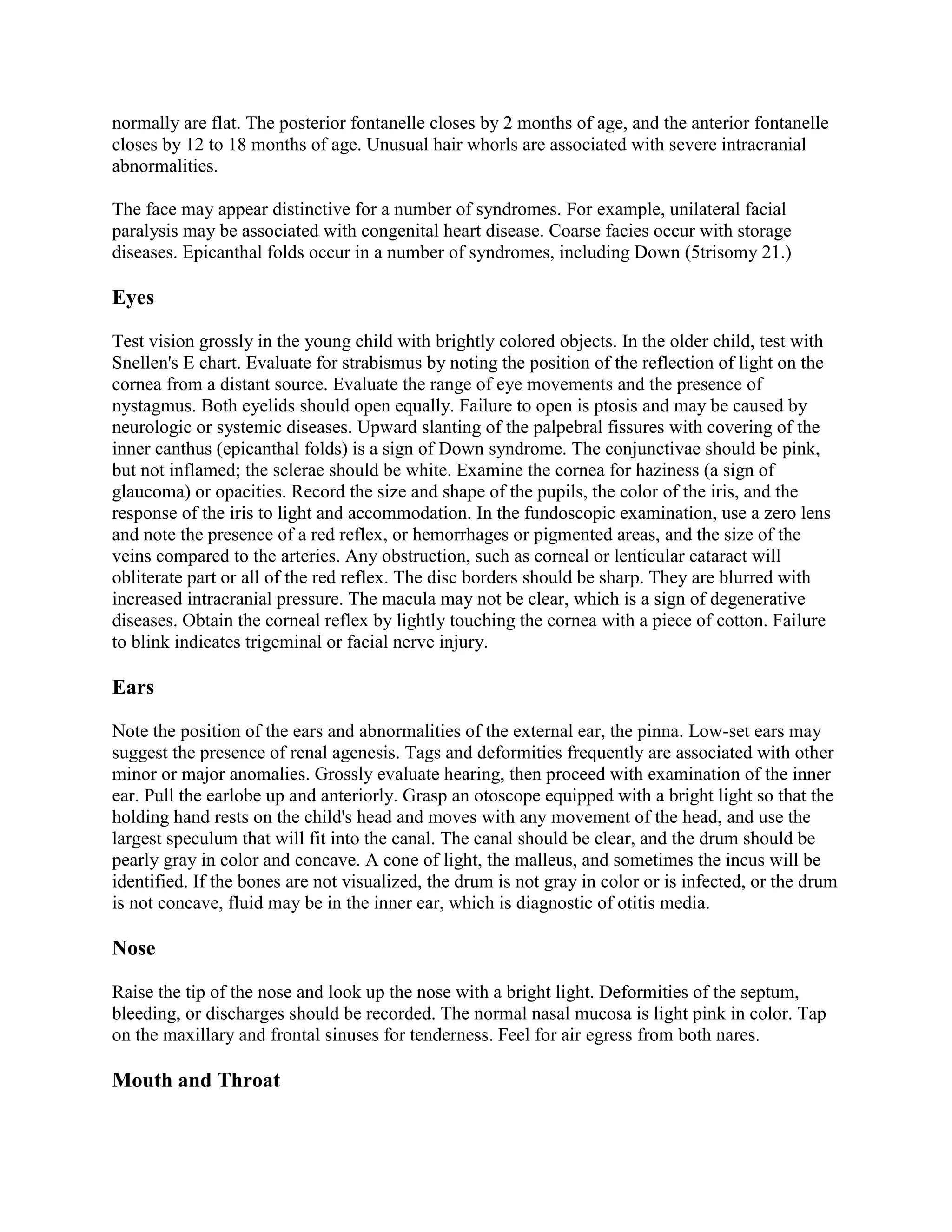 The pediatric history and physical examination | DOCX