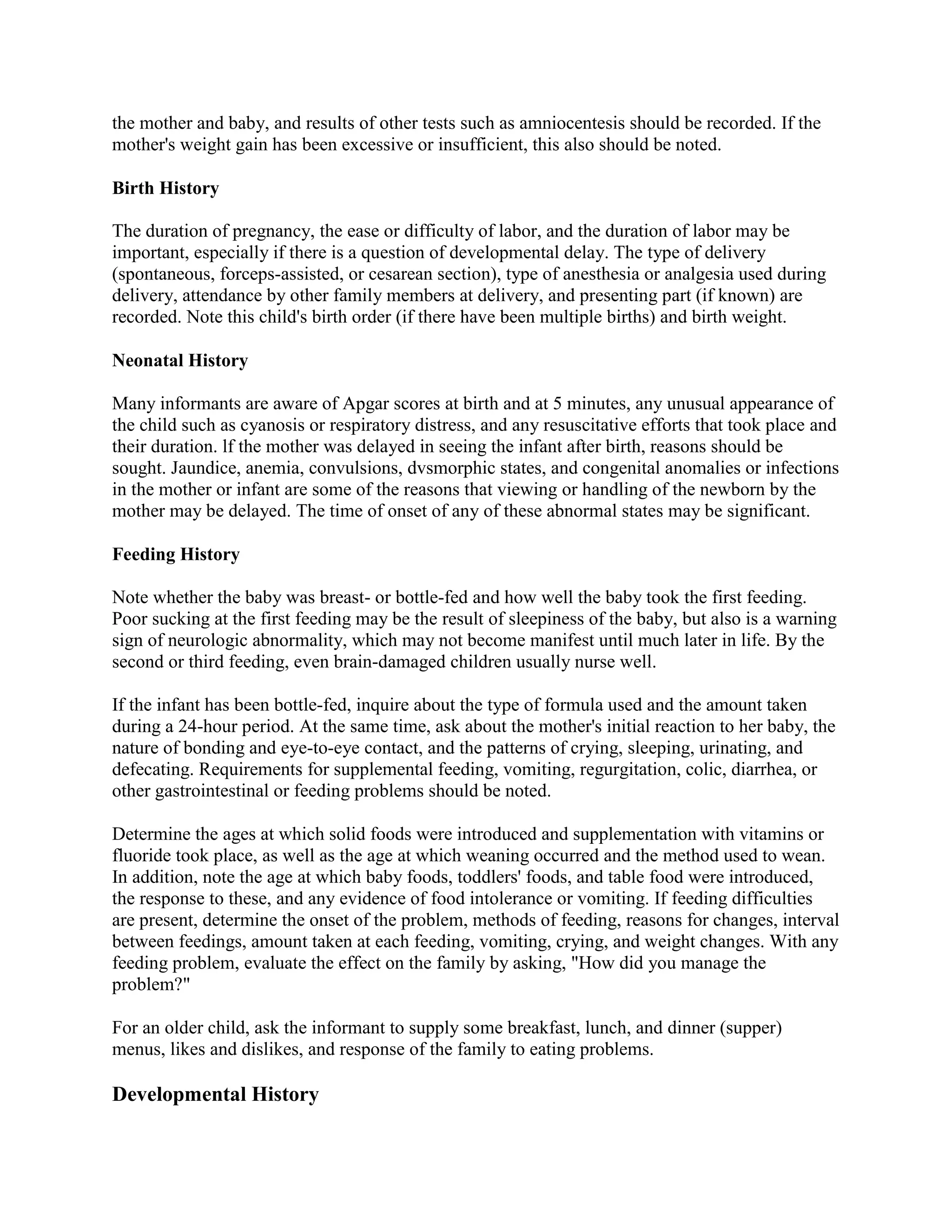 The pediatric history and physical examination | DOCX