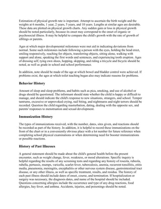 The pediatric history and physical examination | DOCX
