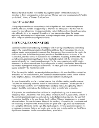 The pediatric history and physical examination | DOCX