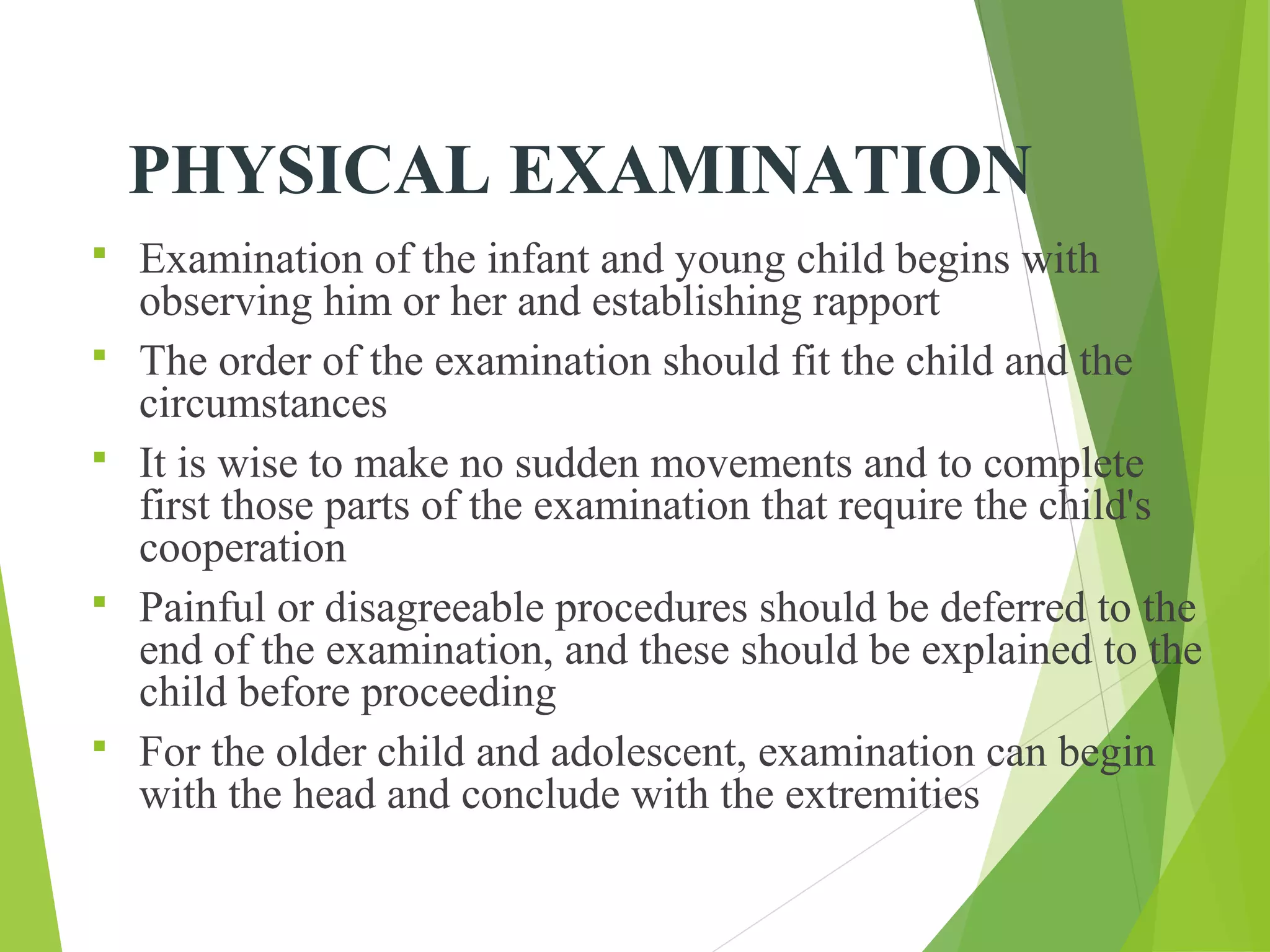 The pediatric history and physical examination | PPT