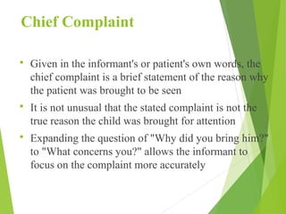 The pediatric history and physical examination | PPT