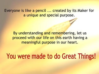 The pencil parable | PPS