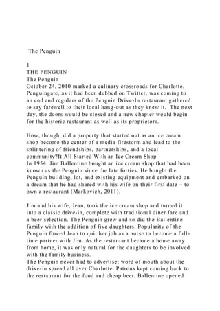The Penguin1THE PENGUINThe PenguinOctober 24, 2010 ma.docx | Business ...