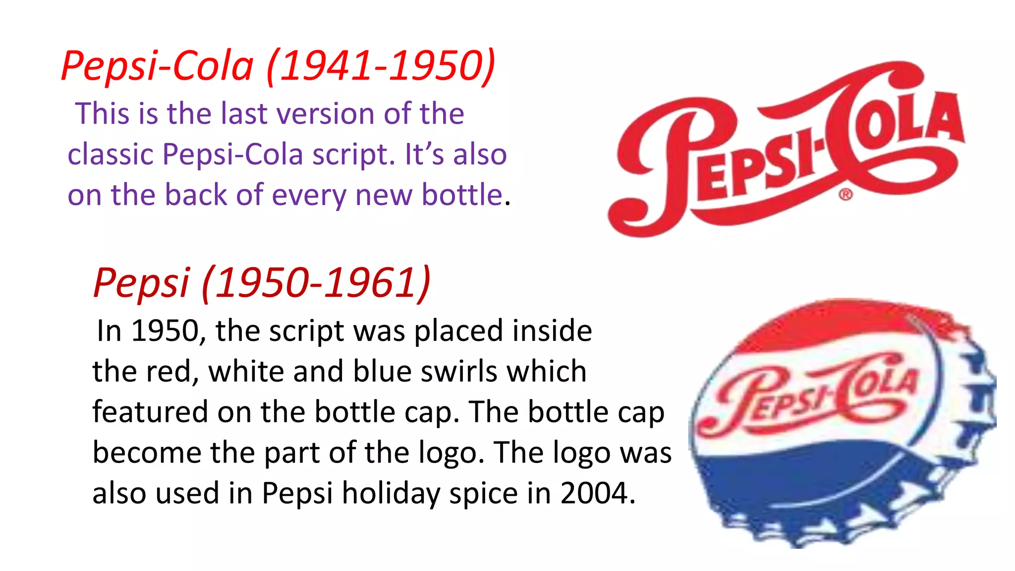 The pepsi logo by zubi | PPTX | Food & Drink