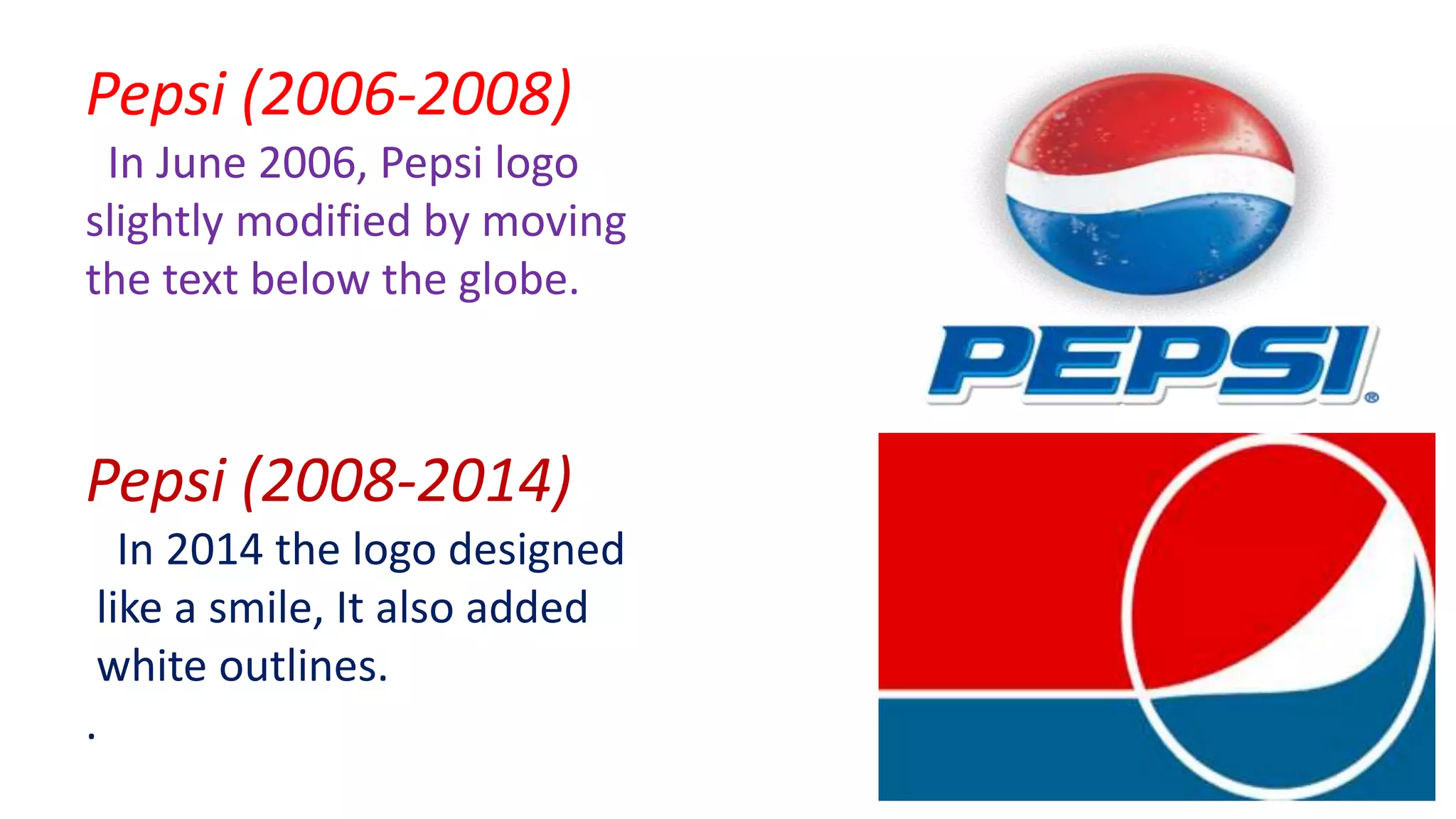 The pepsi logo by zubi | PPTX | Food & Drink
