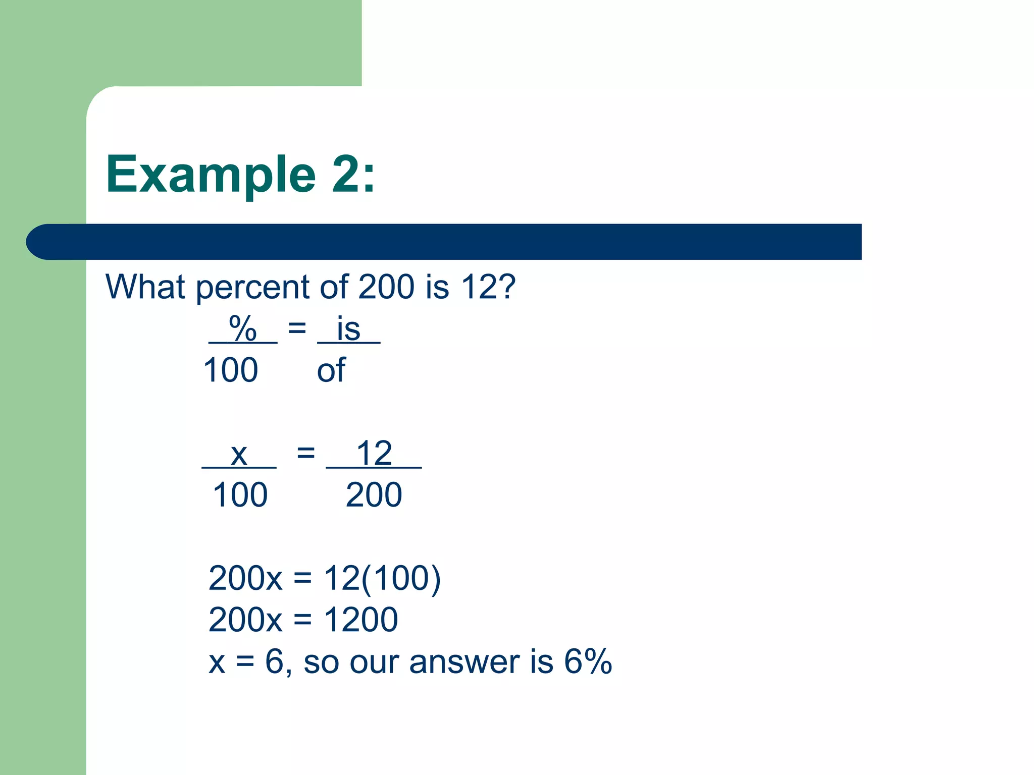 The Percent Proportion | PPT