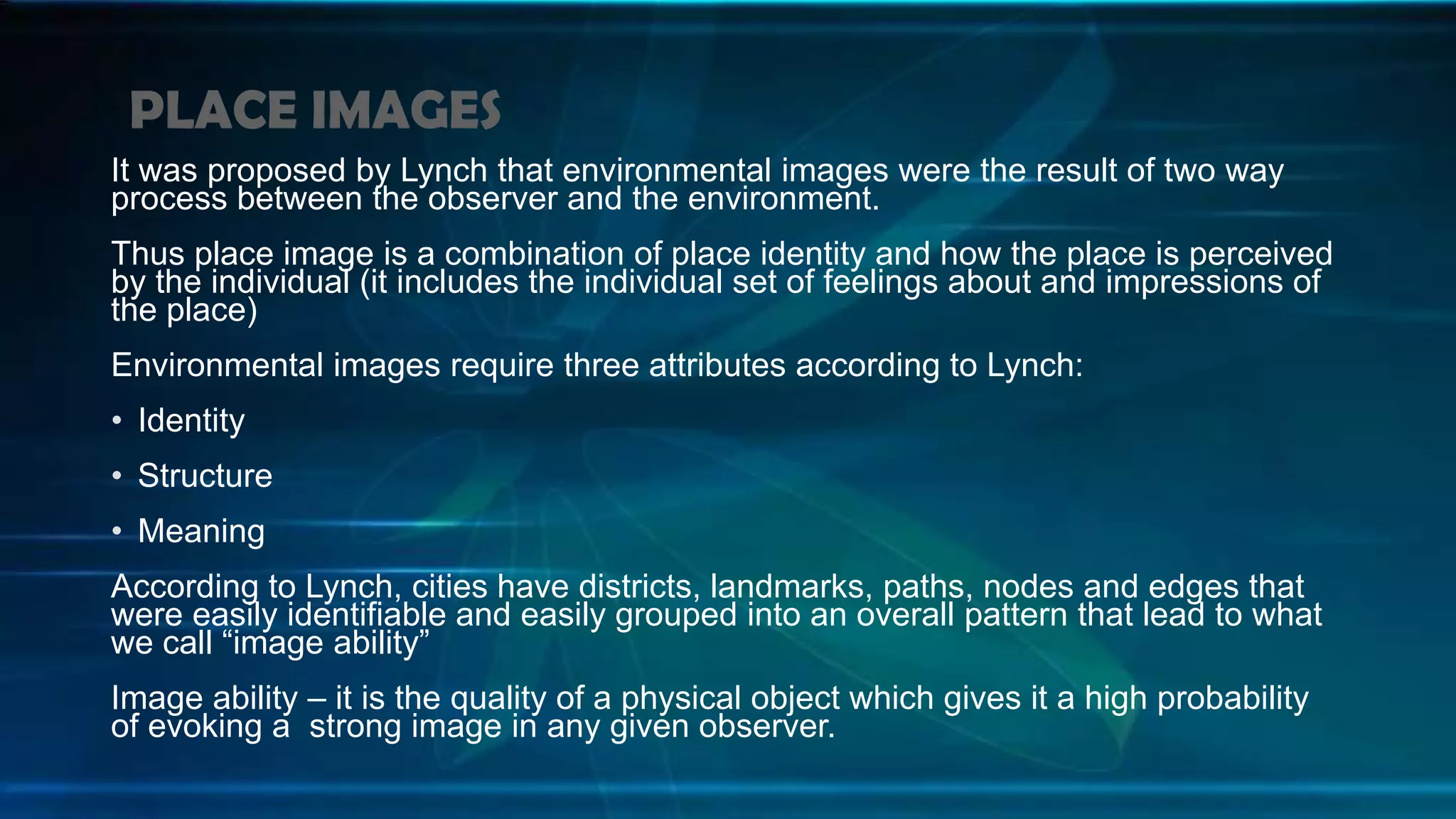 The perceptual dimensions and urban design | PPTX