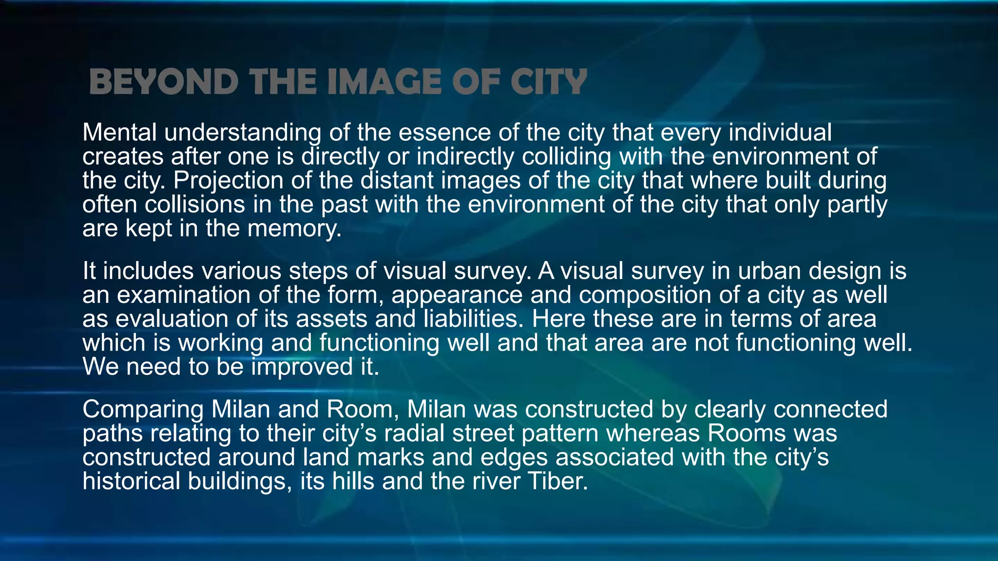 The perceptual dimensions and urban design | PPTX