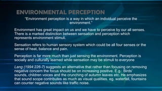 The perceptual dimensions and urban design | PPTX