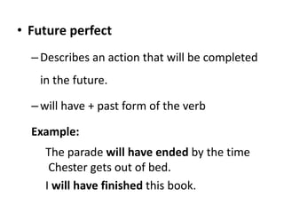 The perfect aspects of verb | PPT