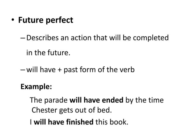 The perfect aspects of verb | PPTX