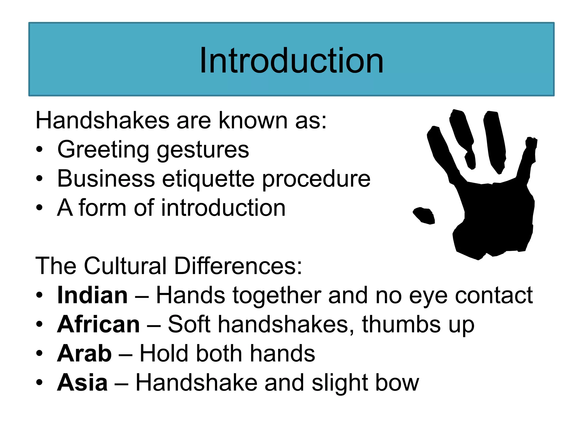 The Perfect Handshake | PPTX