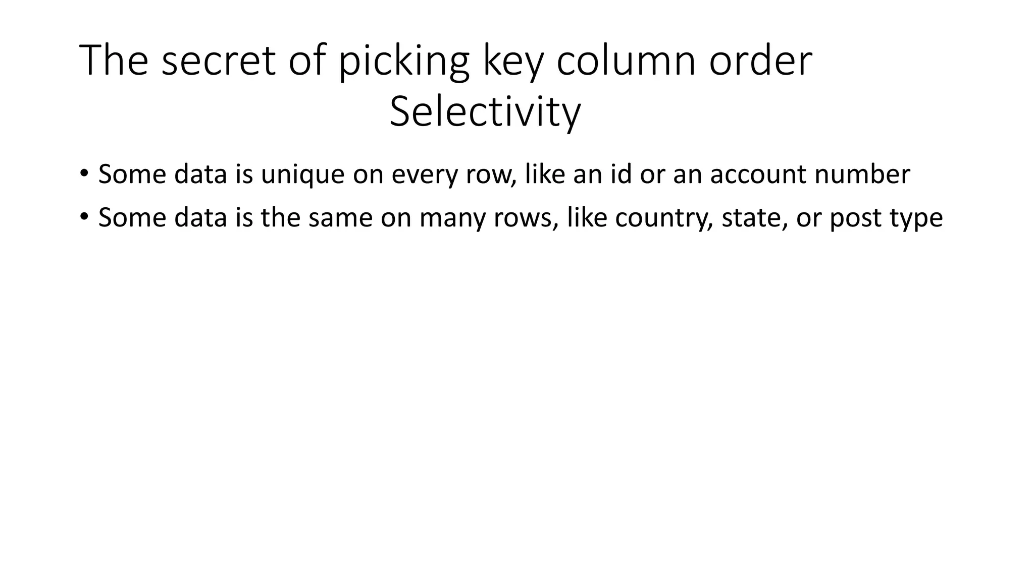 The perfect index | PPTX
