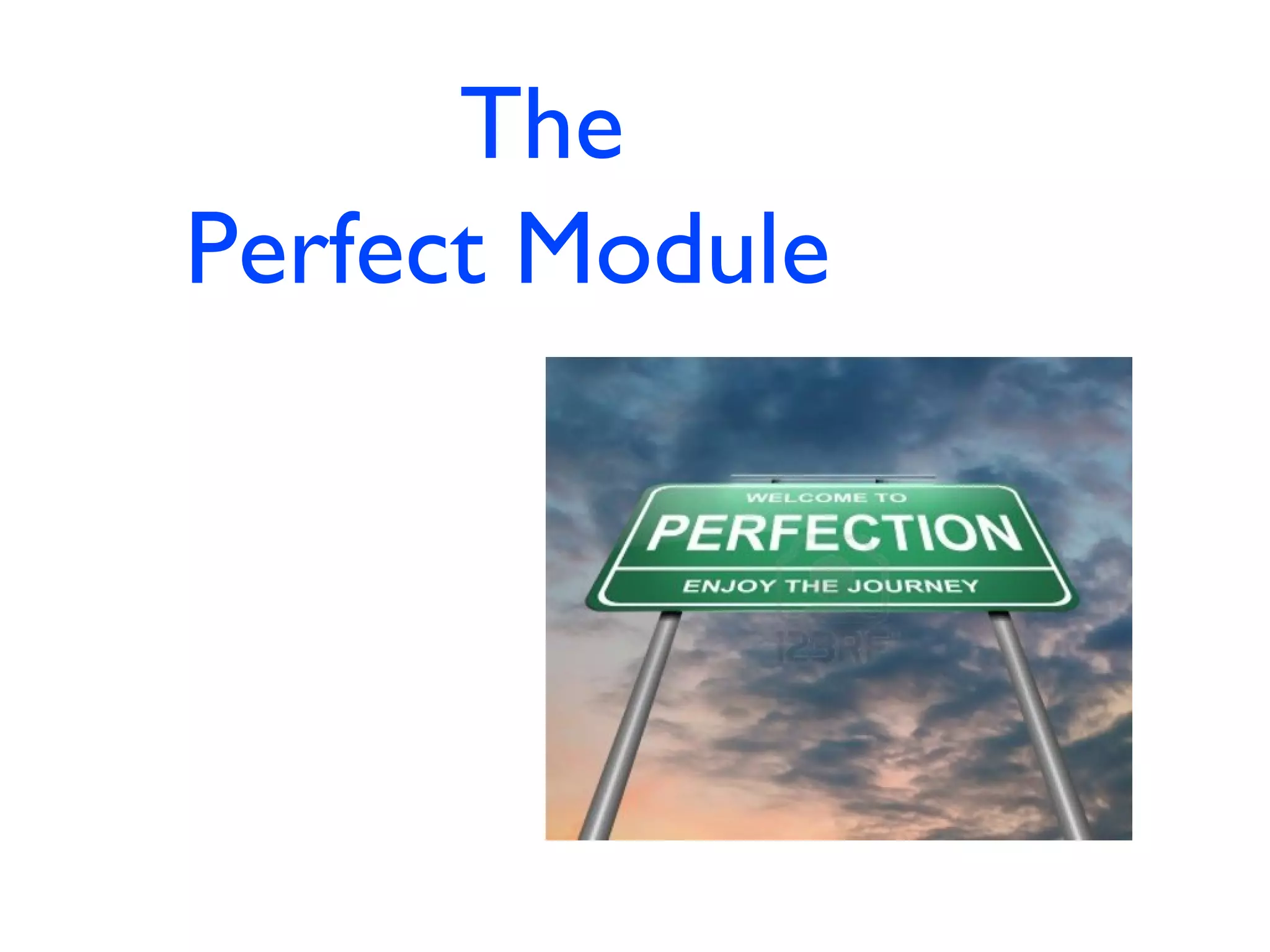 The perfect module qmposted | PPT
