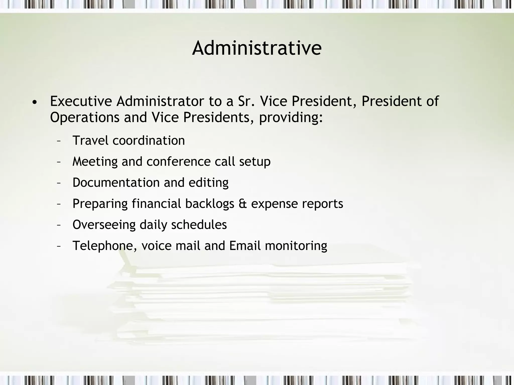 The Perfect Office Assistant Becki Metzger | PPT | Business ...