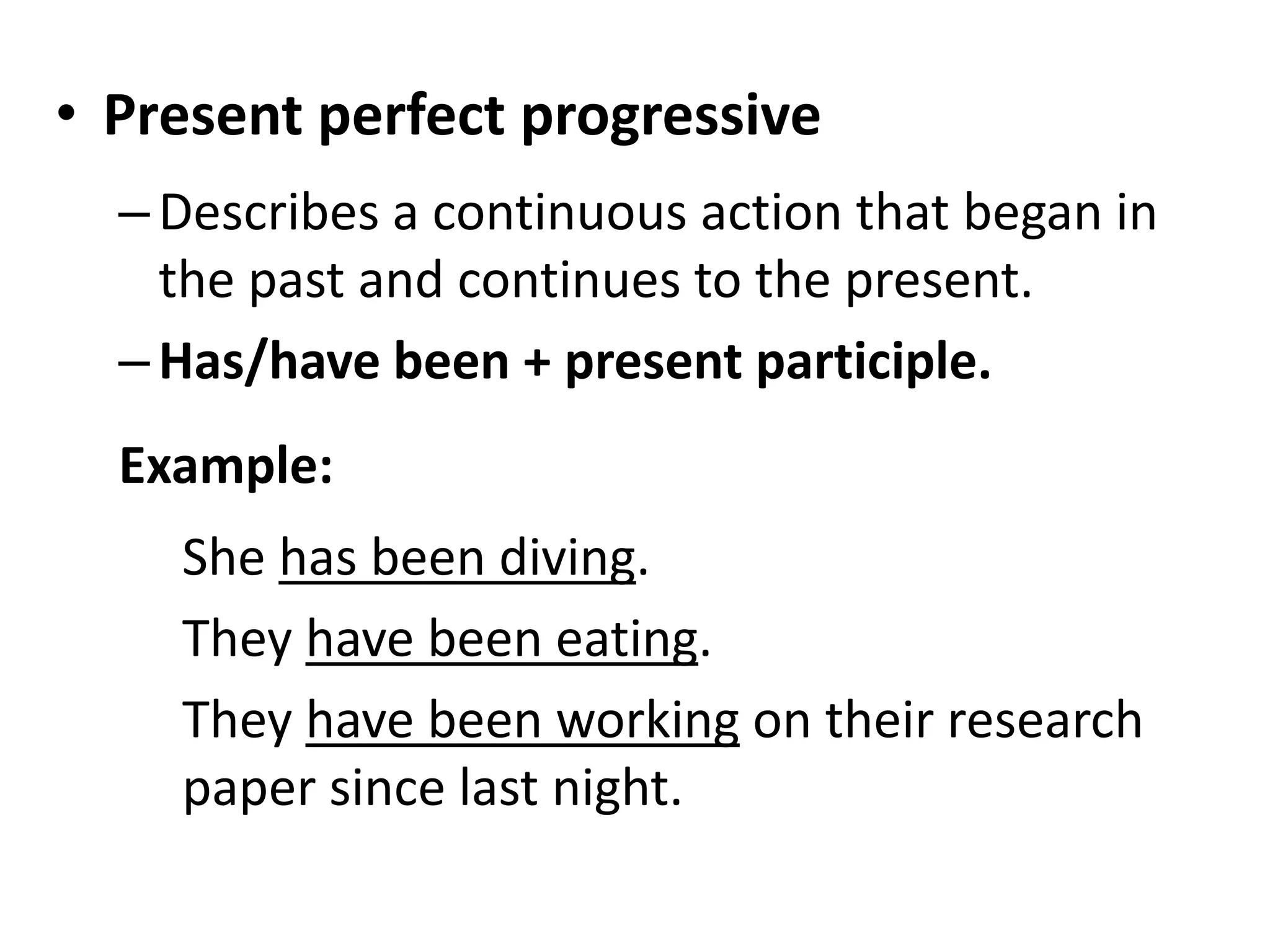 The perfect progressive aspects of verb | PPTX