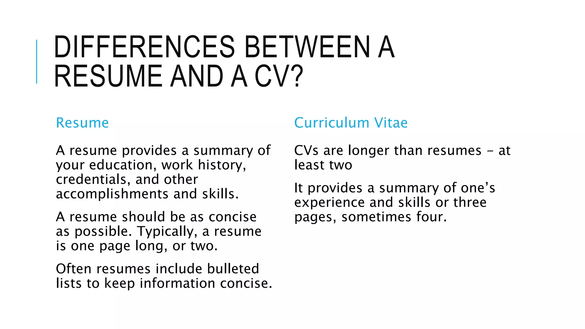 The perfect resume | PPTX