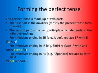 The perfect tense | PPTX