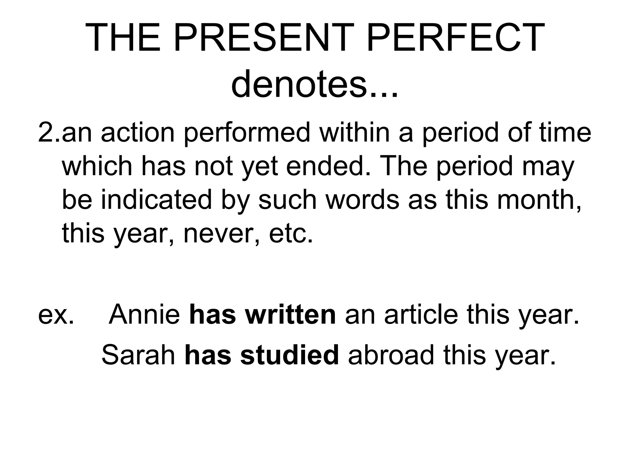 The perfect tenses | PPT