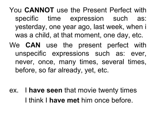 The perfect tenses | PPT